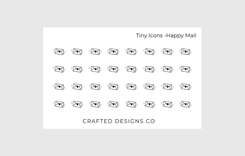Tiny Icon - Happy Mail – Crafted Designs Co