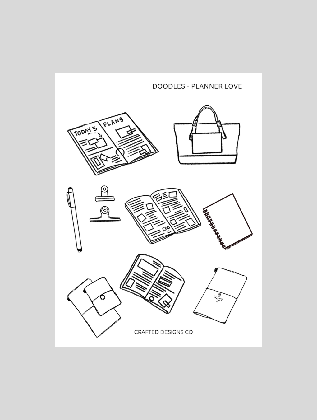 Doodles - Planner Love – Crafted Designs Co